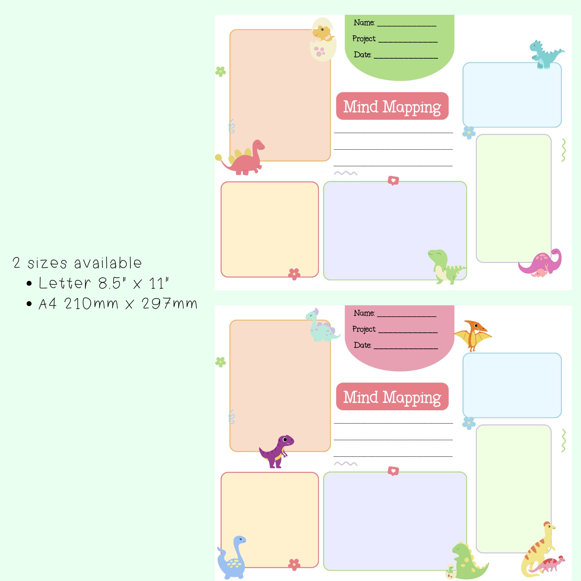 Mind Map Template for Kids, Printable Mind Map Planner, Study Guide ...