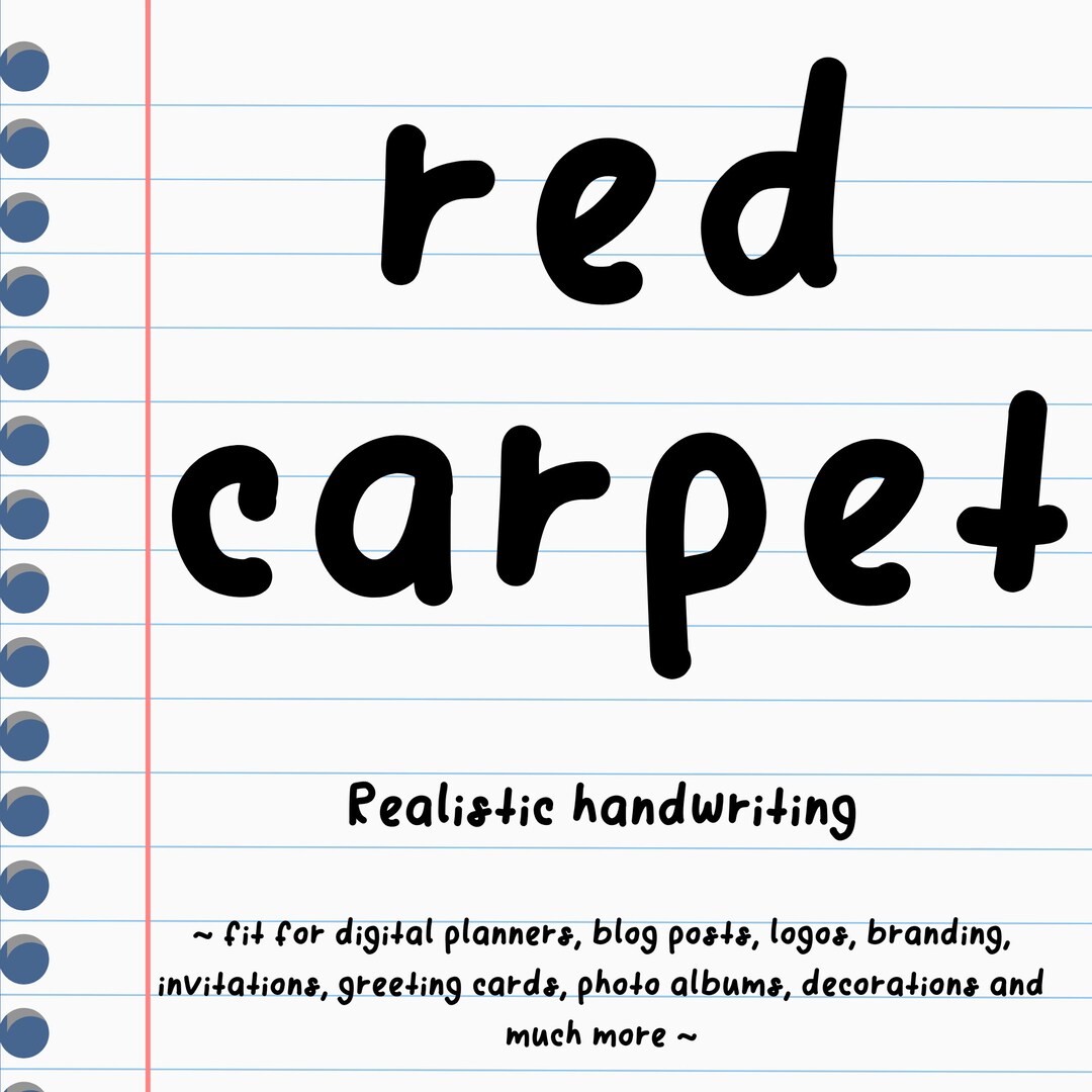 Note Taking Font, Neat Handwritten, Realistic Handwriting, Font Planner ...