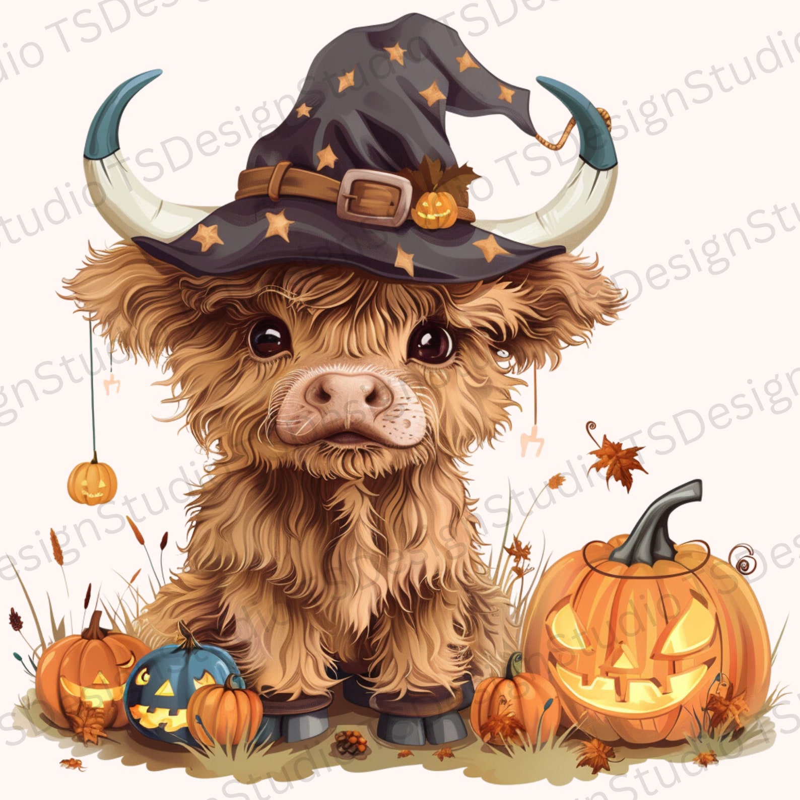 Highland Cow Halloween Clipart, High Quality Pngs, Highland Cow PNG ...