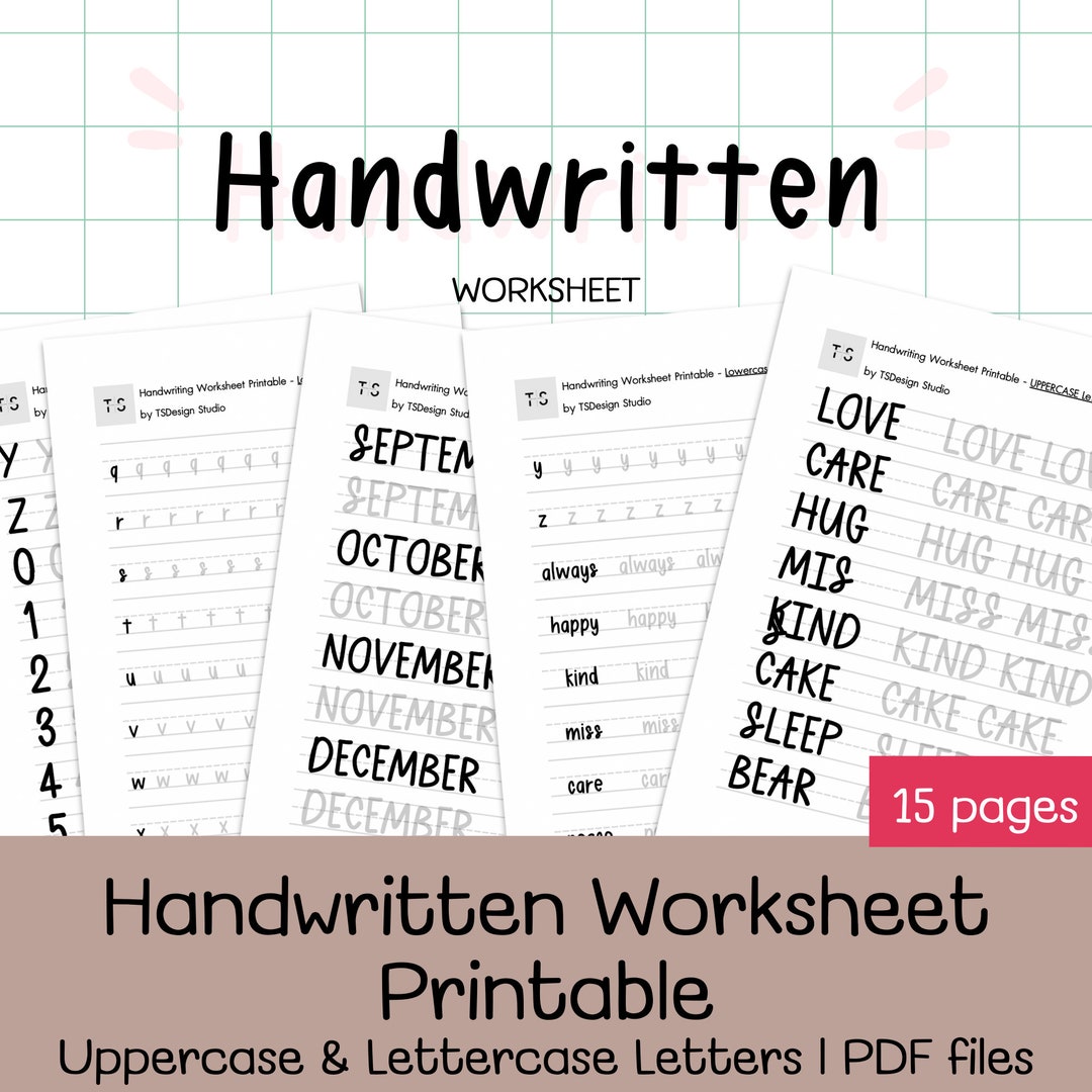 Cute Handwriting Practice Sheet, Neat Handwriting Workbook, Cute Hand ...