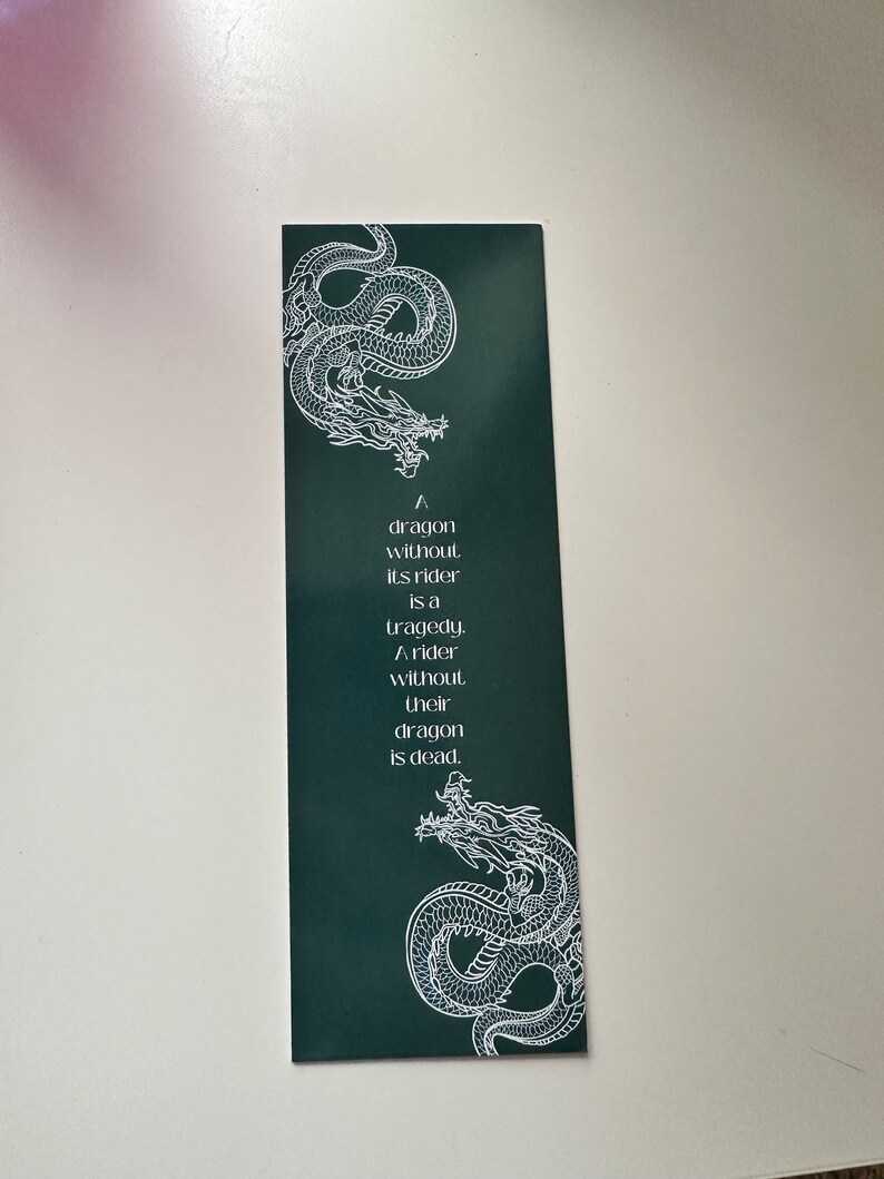 Dragon Rider Bookmark - Etsy