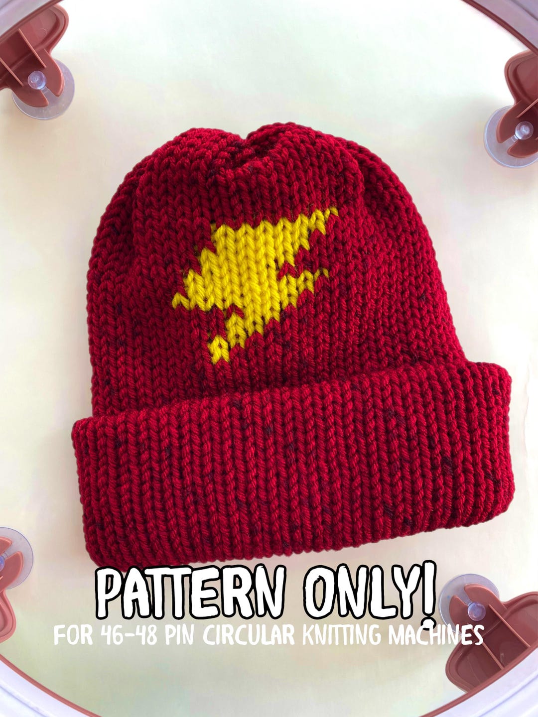 PATTERN ONLY Lightning Bolt Beanie for Circular Knitting Machines - Etsy