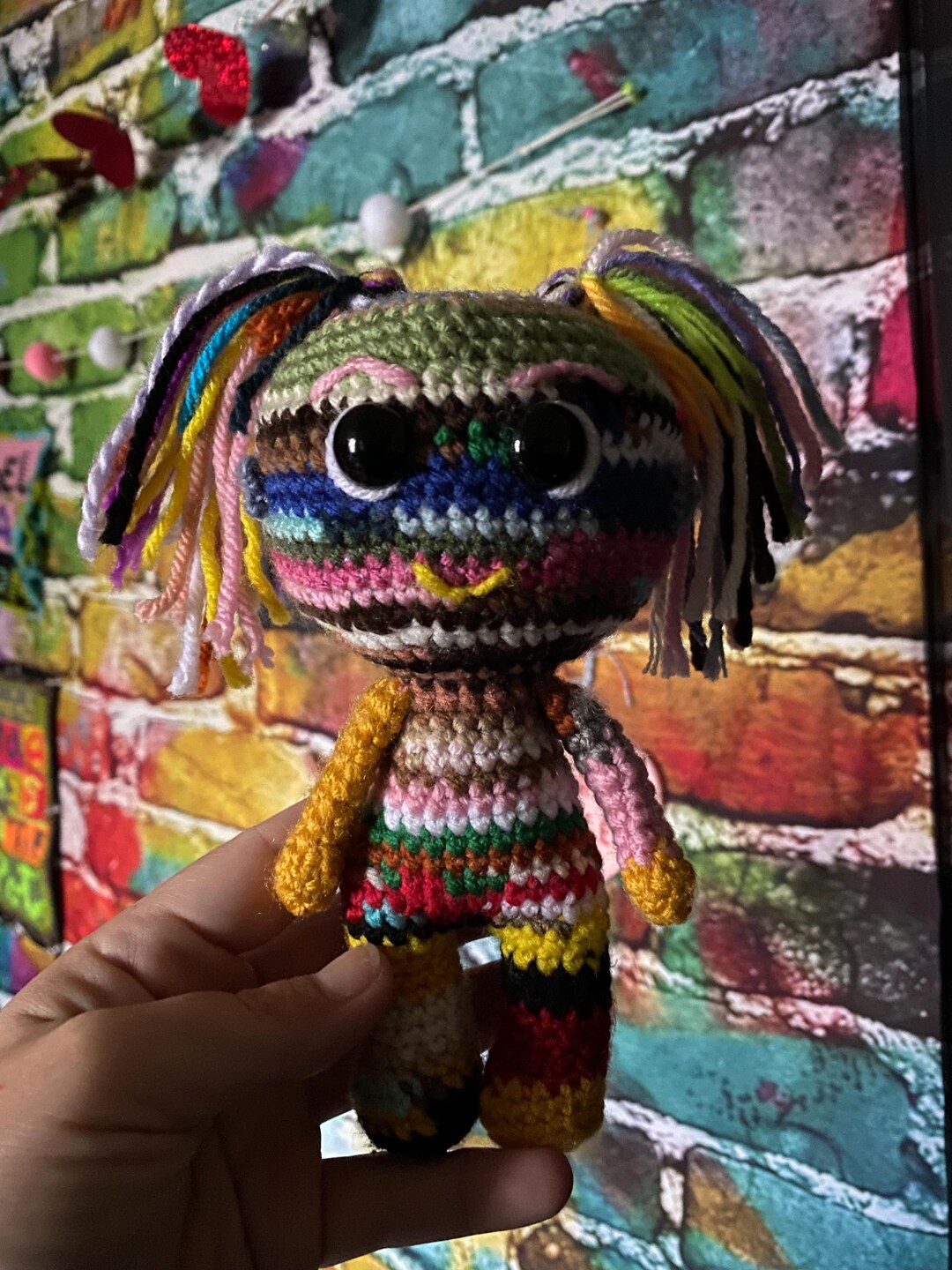 Yarn Scrap Doll: Handmade Upcycled Art Doll - Etsy