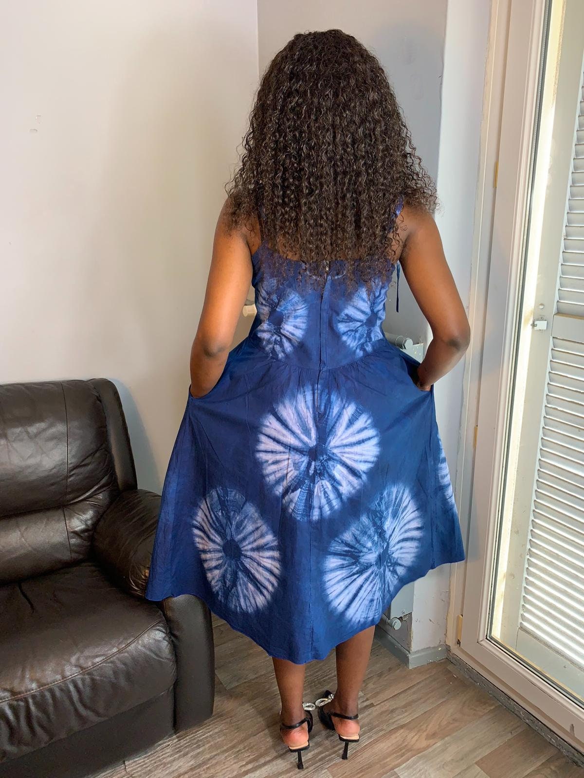 Indigo Blue Tye and Dye Batik Princess Dress. - Etsy