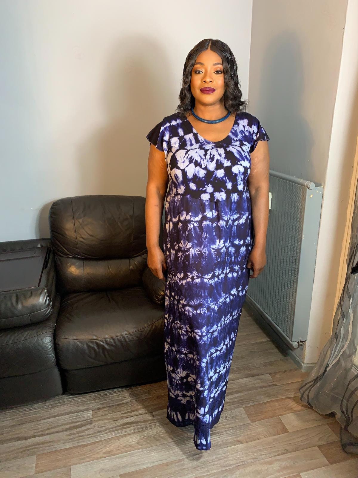 Adiré Indigo Tye and Dye T-shirt Dress - Etsy