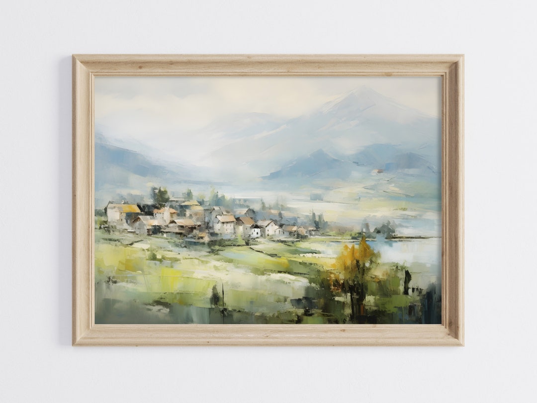 Landscape Printable Art, Landscape Natural Art Print, Landscape Oil ...