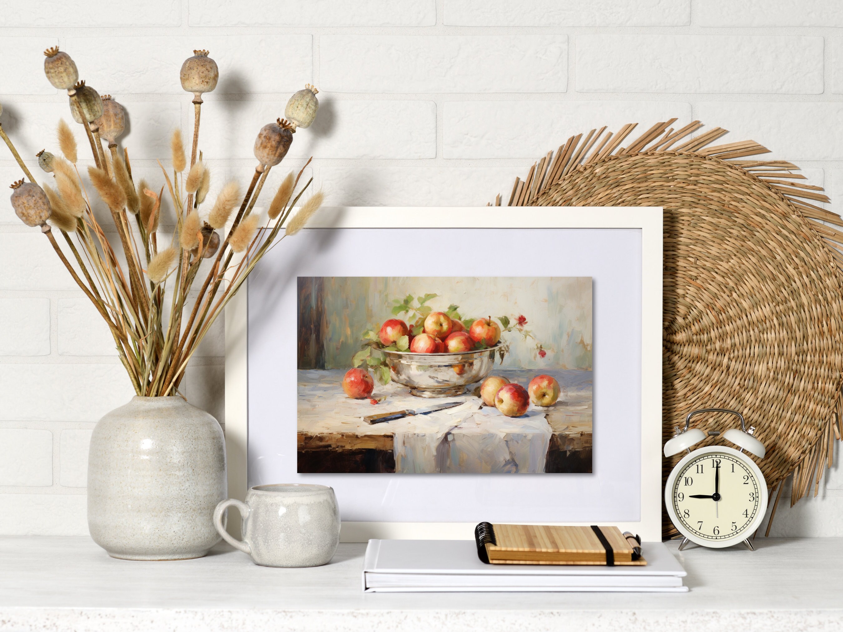Apples Still Life Printable Art, Apple Oil Painting, Vintage Oil ...