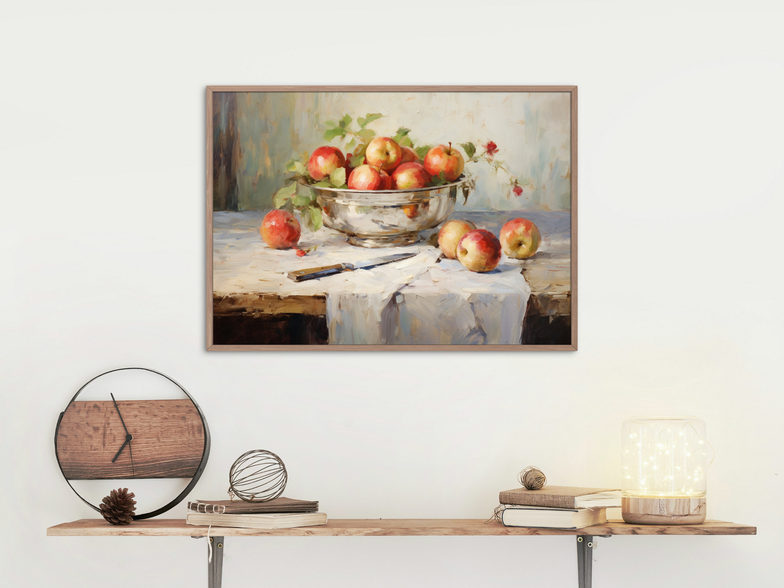 Apples Still Life Printable Art, Apple Oil Painting, Vintage Oil ...