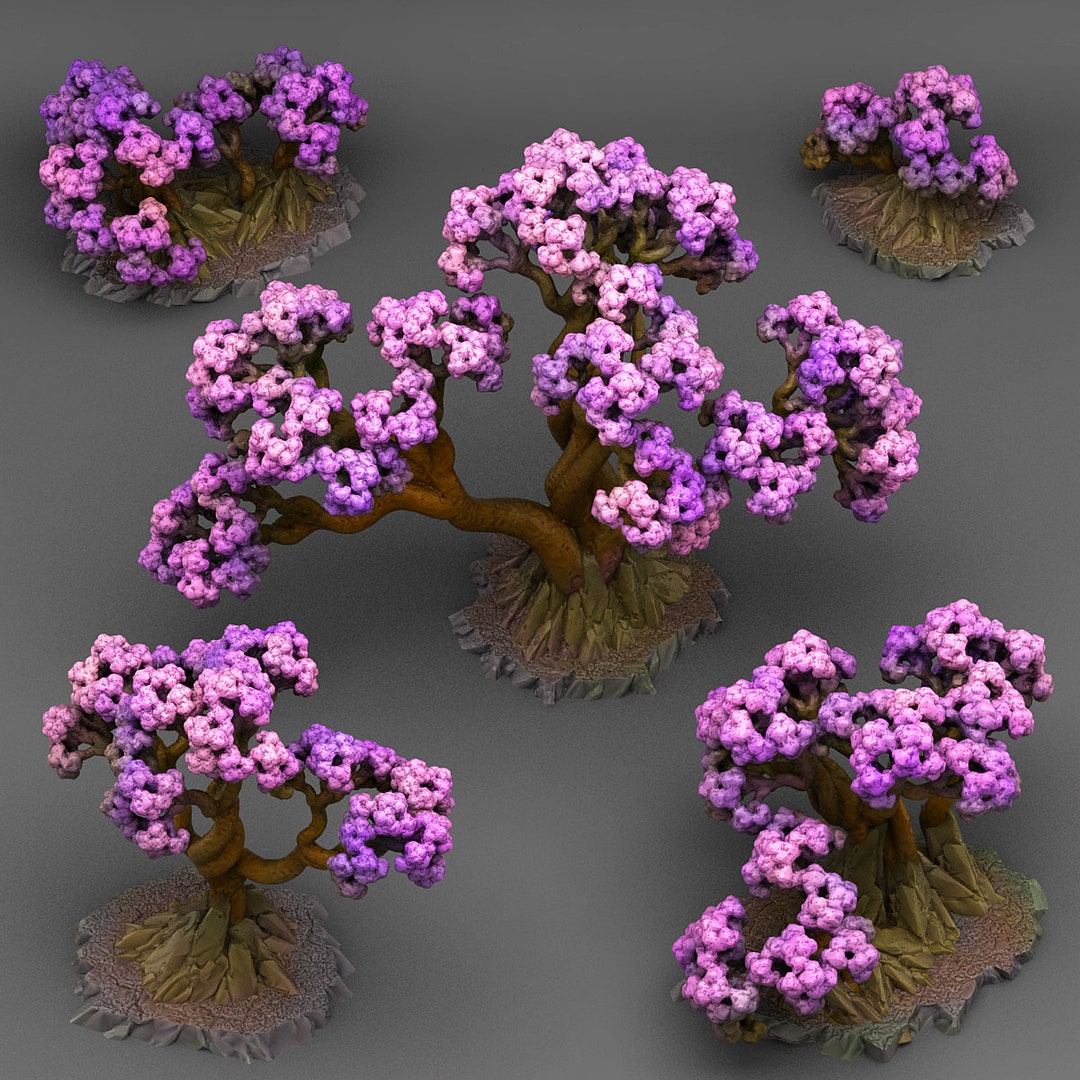 Bonsai Cherry Trees 28mm Scale Parts Set Can Be Put Together ...