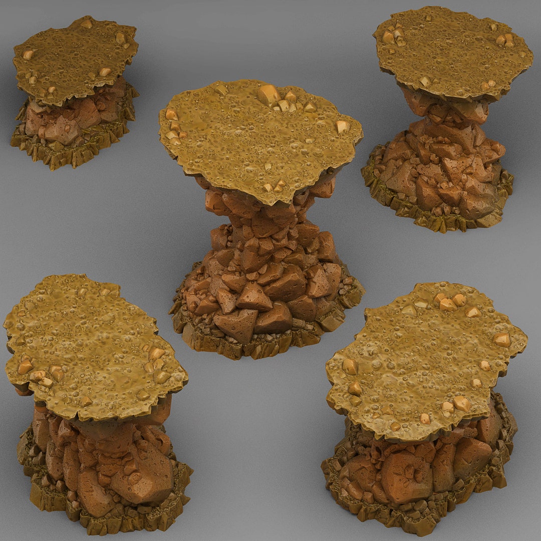 Tabletop Miniature Figure "natural Platform Stones" for 28 Mm Scale ...