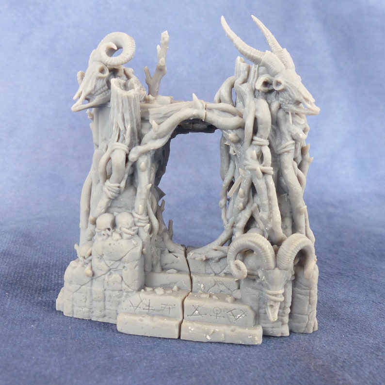 Tabletop Miniature Figure witch Portal for 28 Mm Scale, Unpainted Gate ...