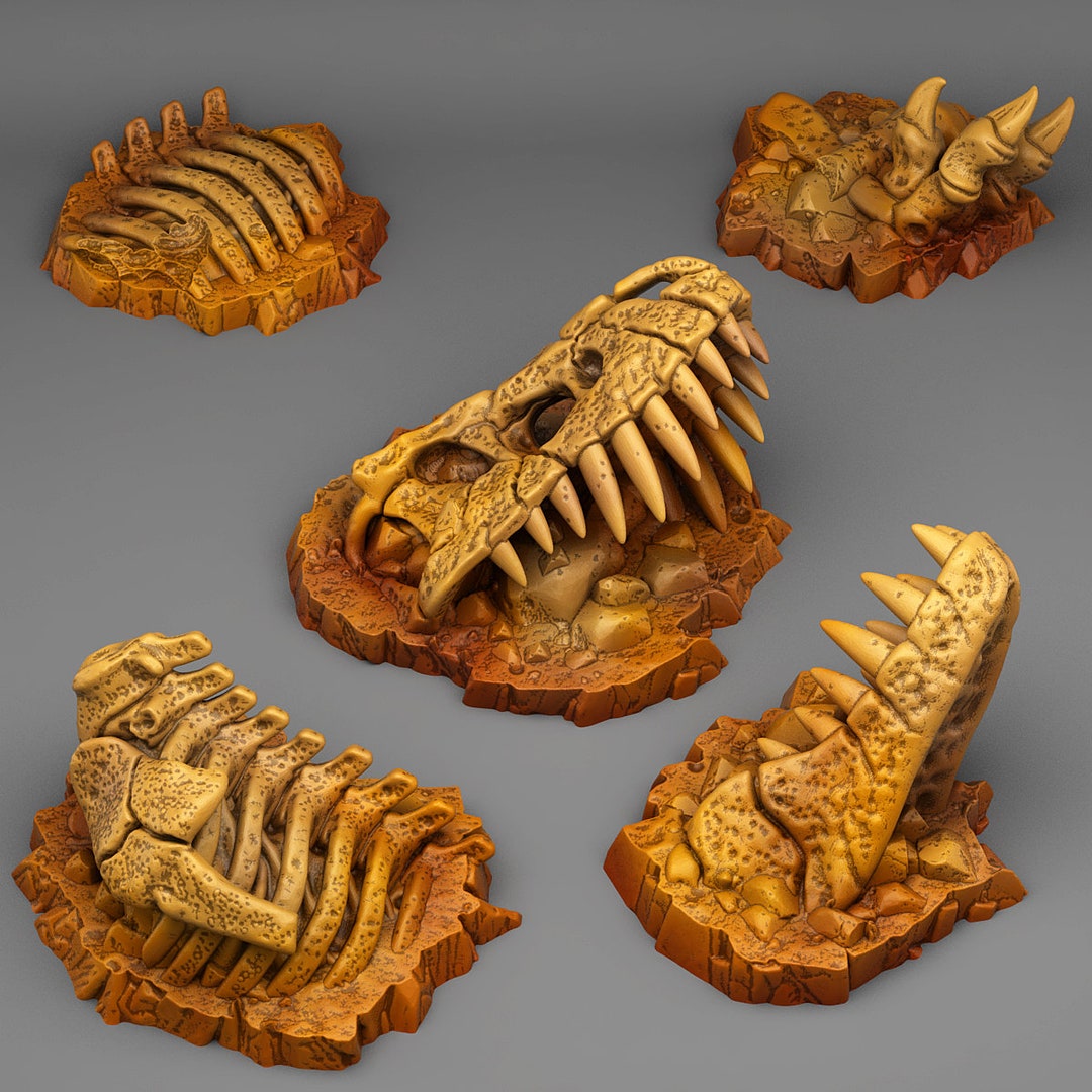 Tabletop Miniature Figure "fossilized T-rex" for 28 Mm Scale, Available ...