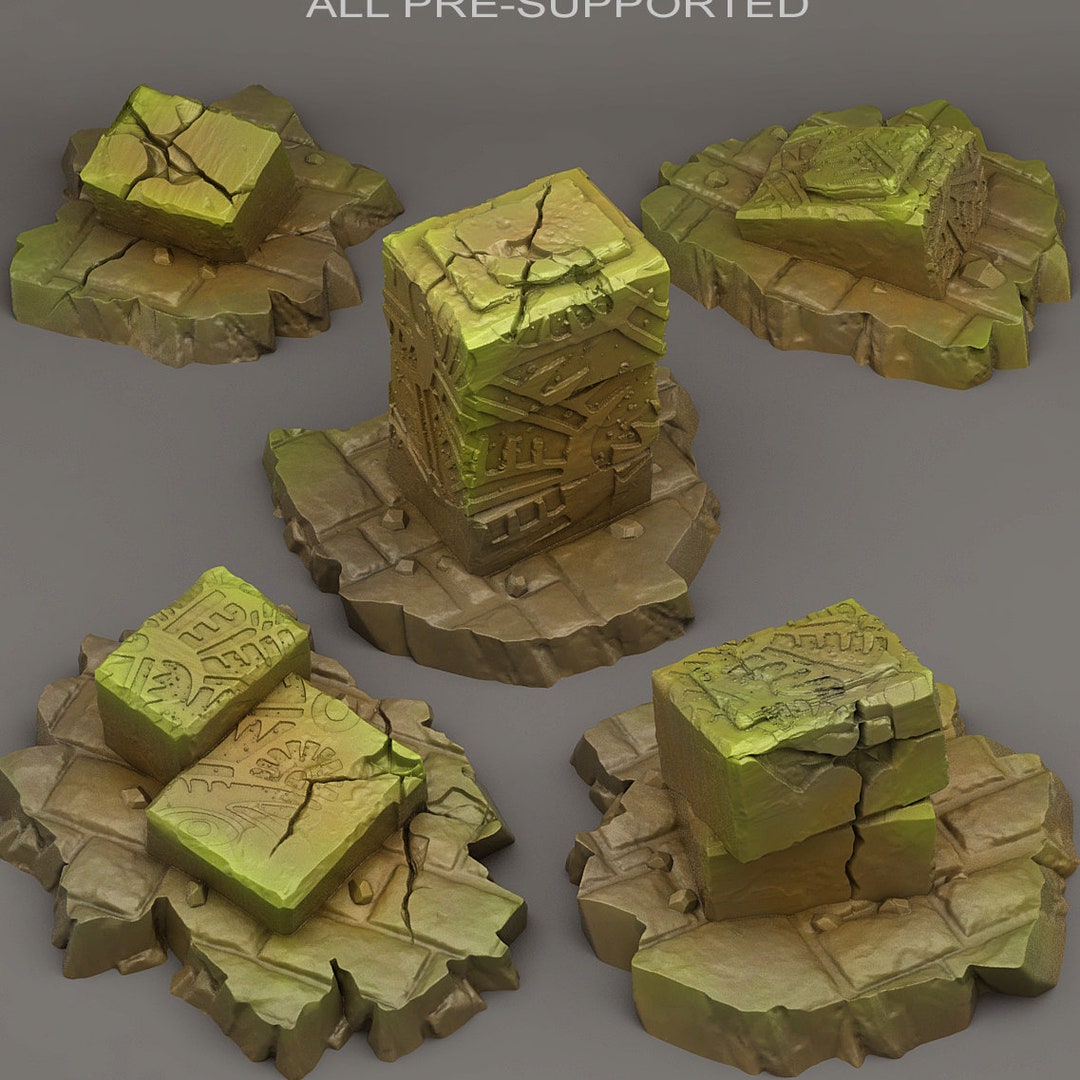 Tabletop Miniature Figure "temple Ruins" for 28mm Scale, Available in a ...