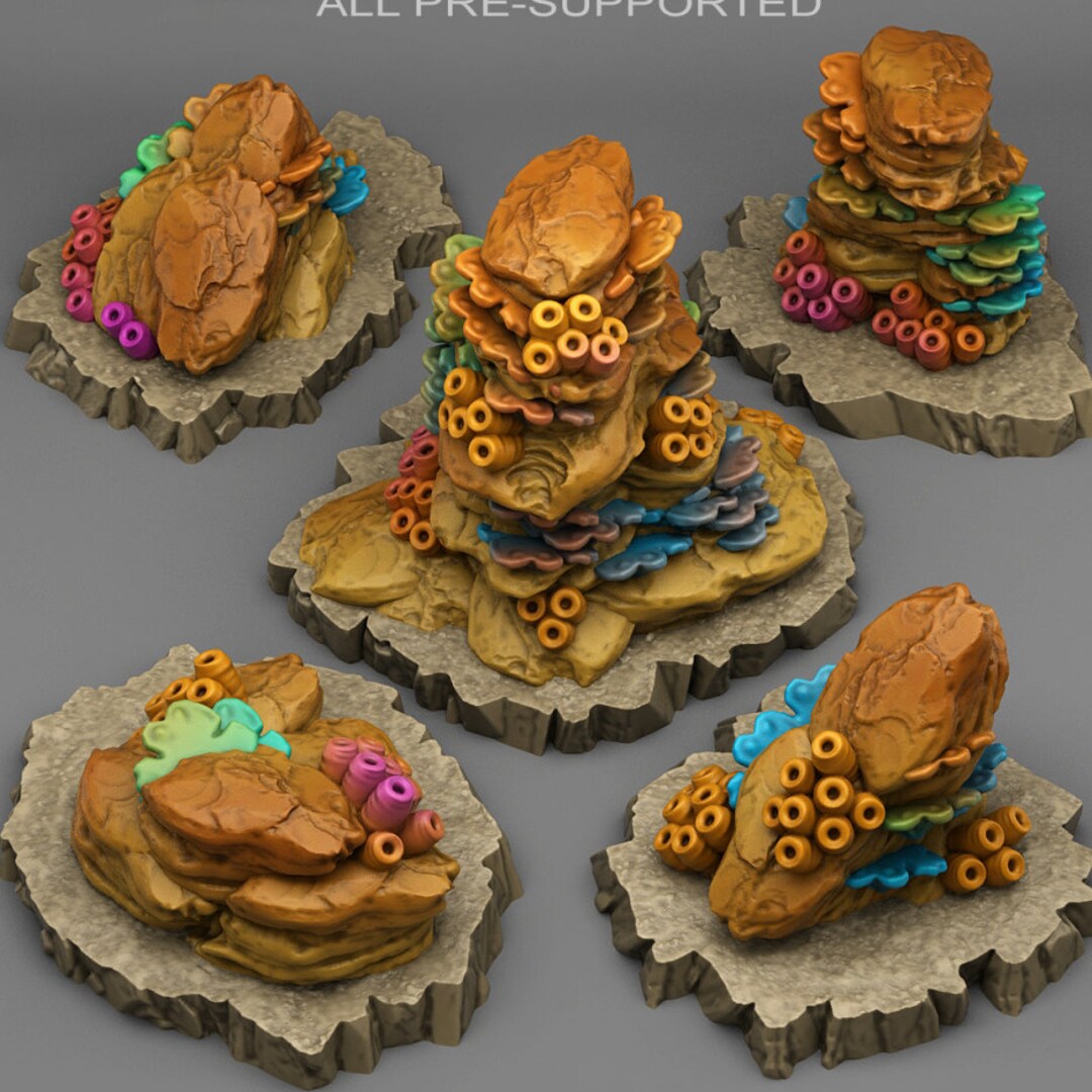 Tabletop Miniature Figure "underwater Coral" for 28 Mm Scale, Available ...