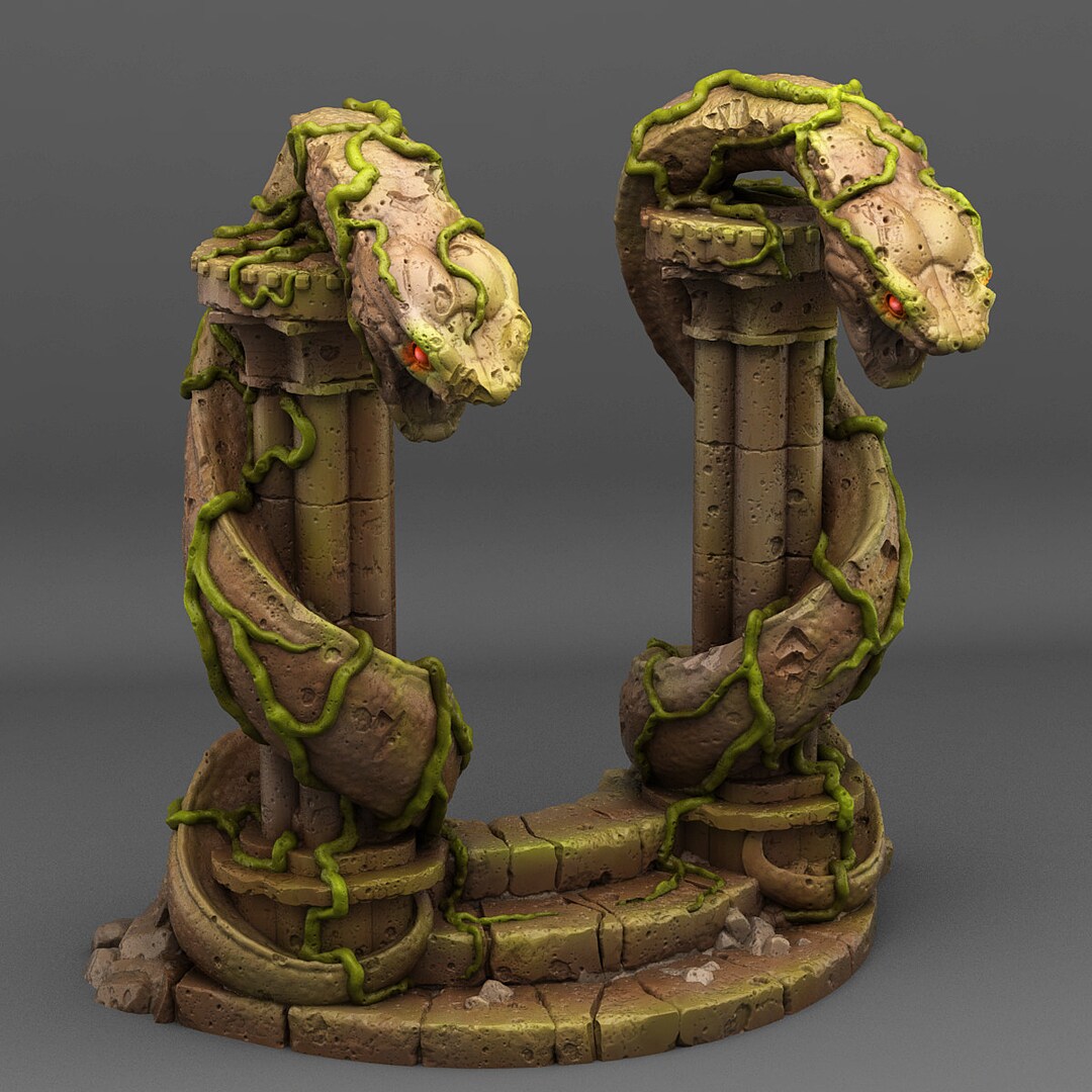 Tabletop Miniature Figure "snake God Portal" for 28 Mm Scale, Unpainted ...