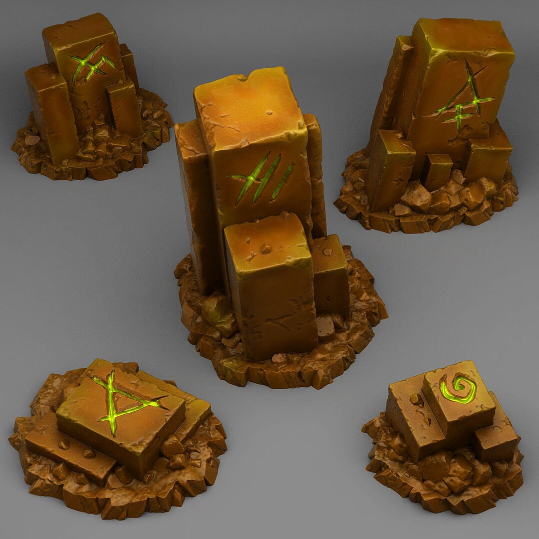 Tabletop Miniature Figure ancient Magic Stones for 28 Mm Scale ...
