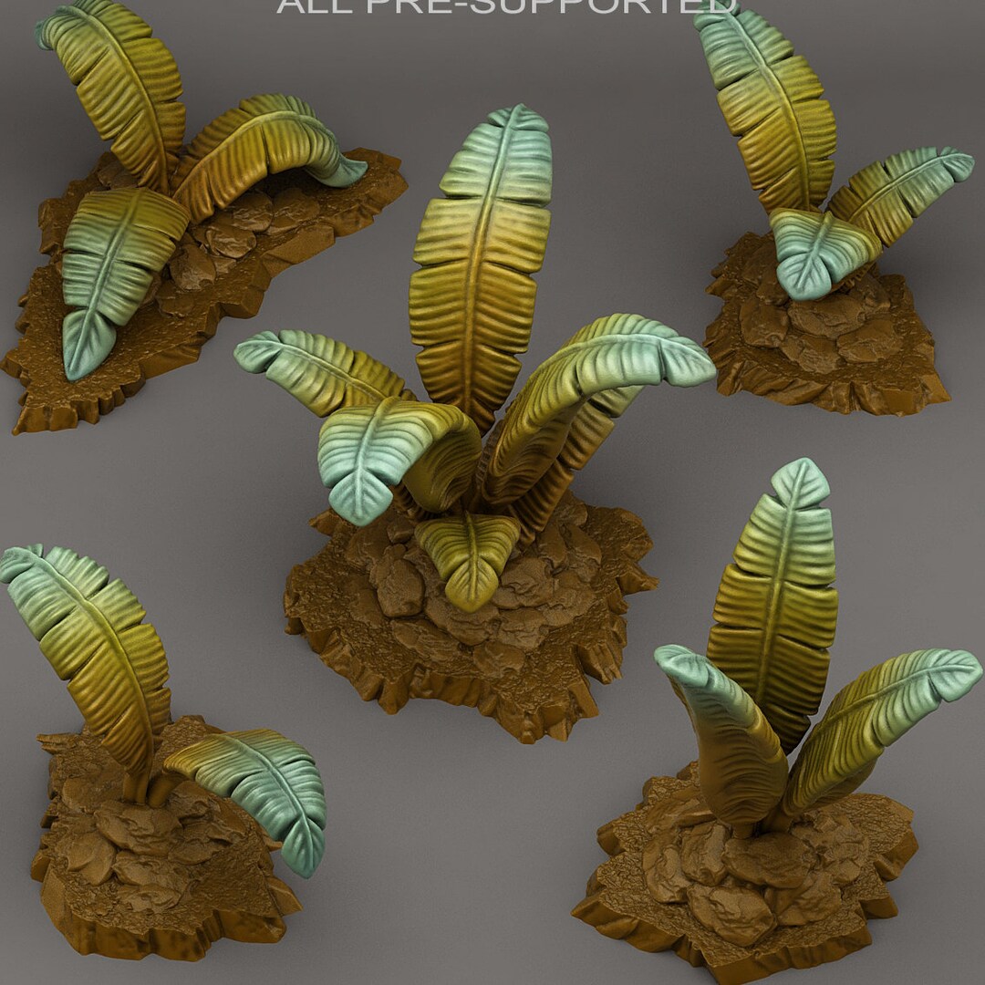 Tabletop Miniature Figure "tropical Leaves" for 28 Mm Scale, Available ...