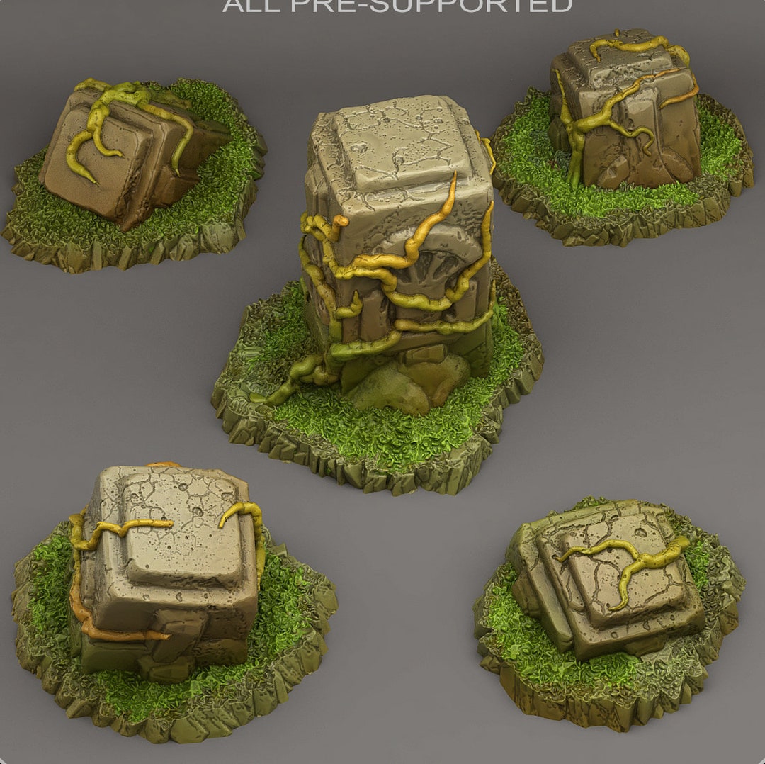 Tabletop Miniature Figure "tropical Ruins" for 28 Mm Scale, Available ...