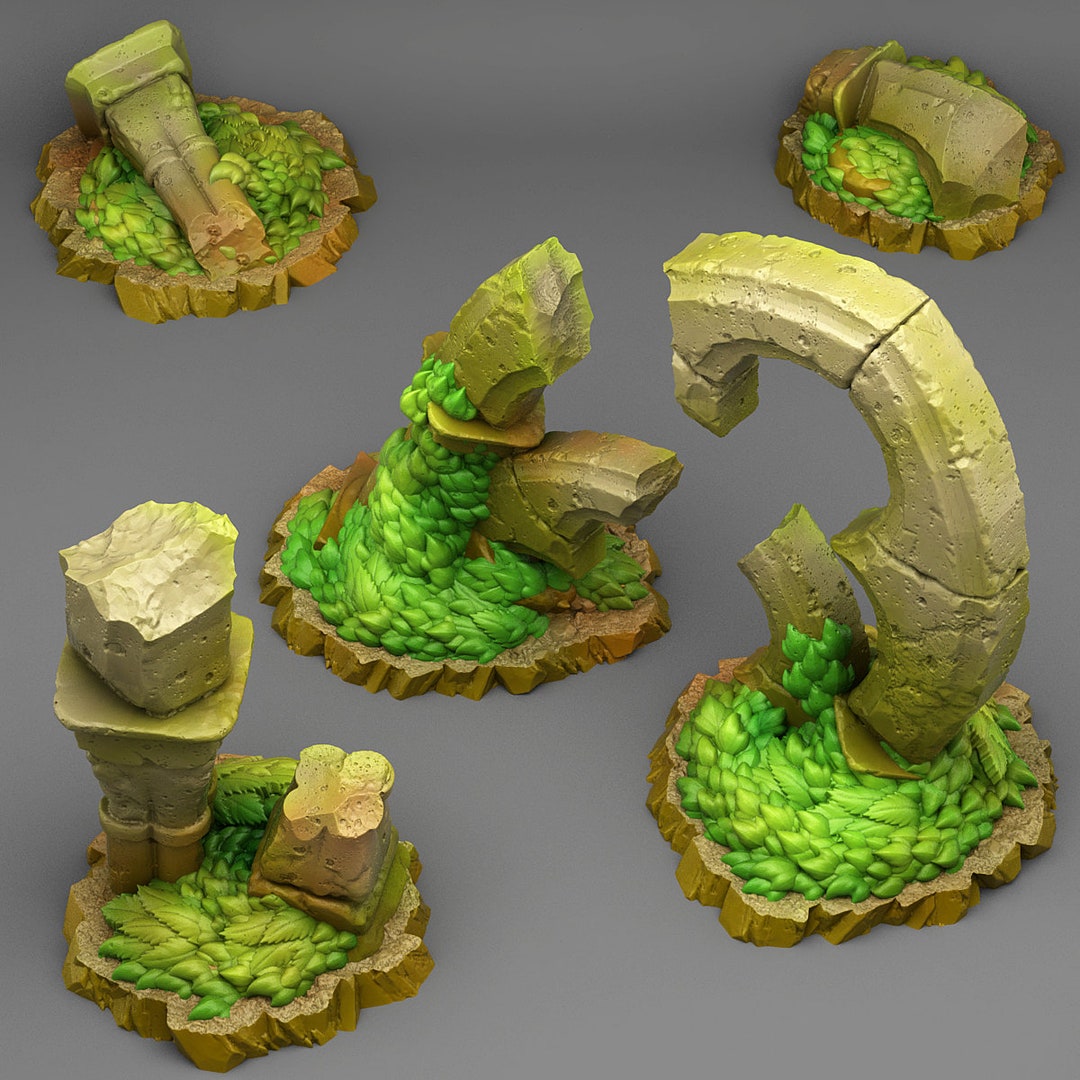 Tabletop Miniature Figure "gothic Ruins" for 28 Mm Scale, Available as ...