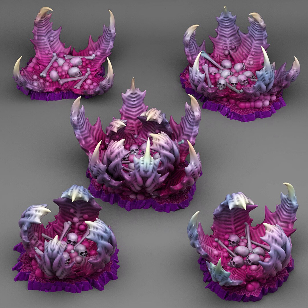 Tabletop Miniature Figure "alien Carnivorous Plants" for 28 Mm Scale ...