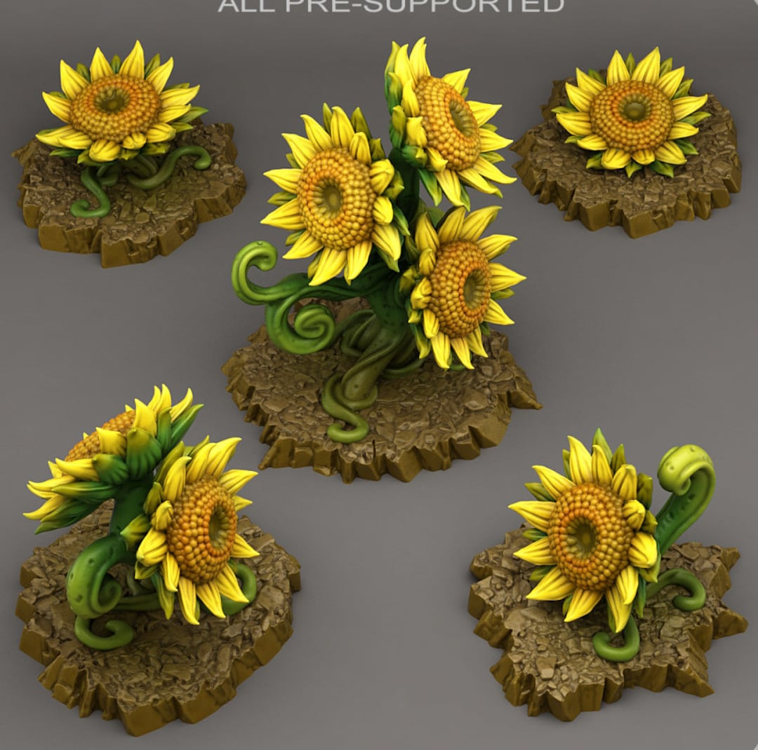 Tabletop Miniature Figure fairy Sunflowers for 28 Mm Scale, Available ...