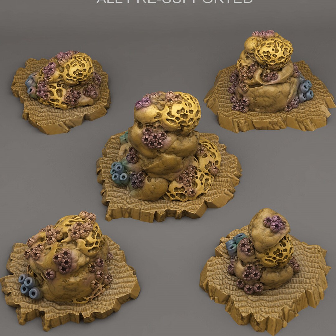 Tabletop Miniature Figure "underwater Sponge Rocks" for 28mm Scale ...