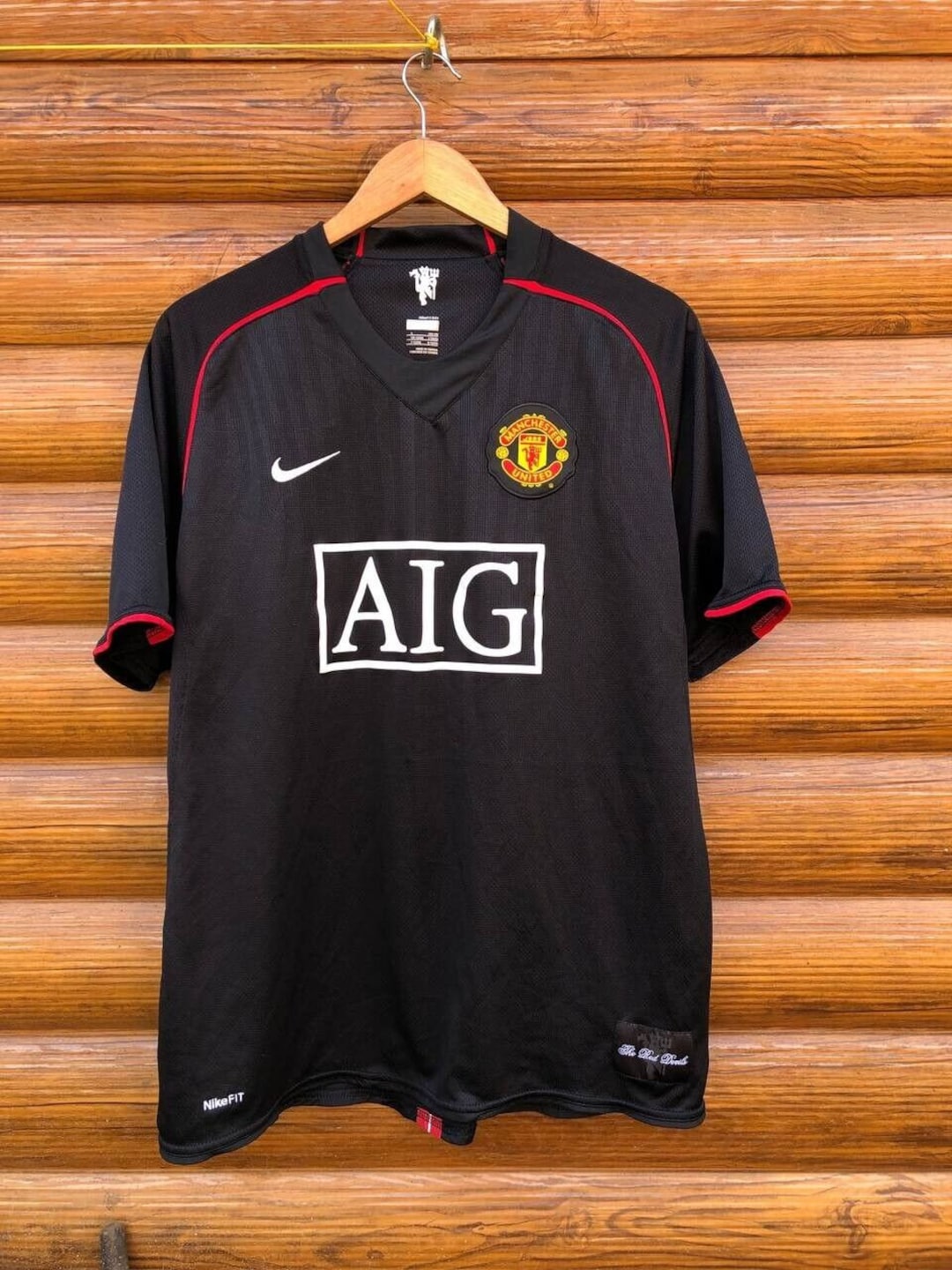 Vintage Nike Manchester United AIG Home Soccer Jersey 2007 / - Etsy