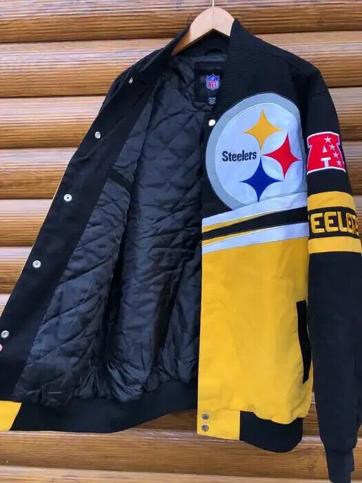 Steeler NFL Coat JACKET BOMBER - Etsy