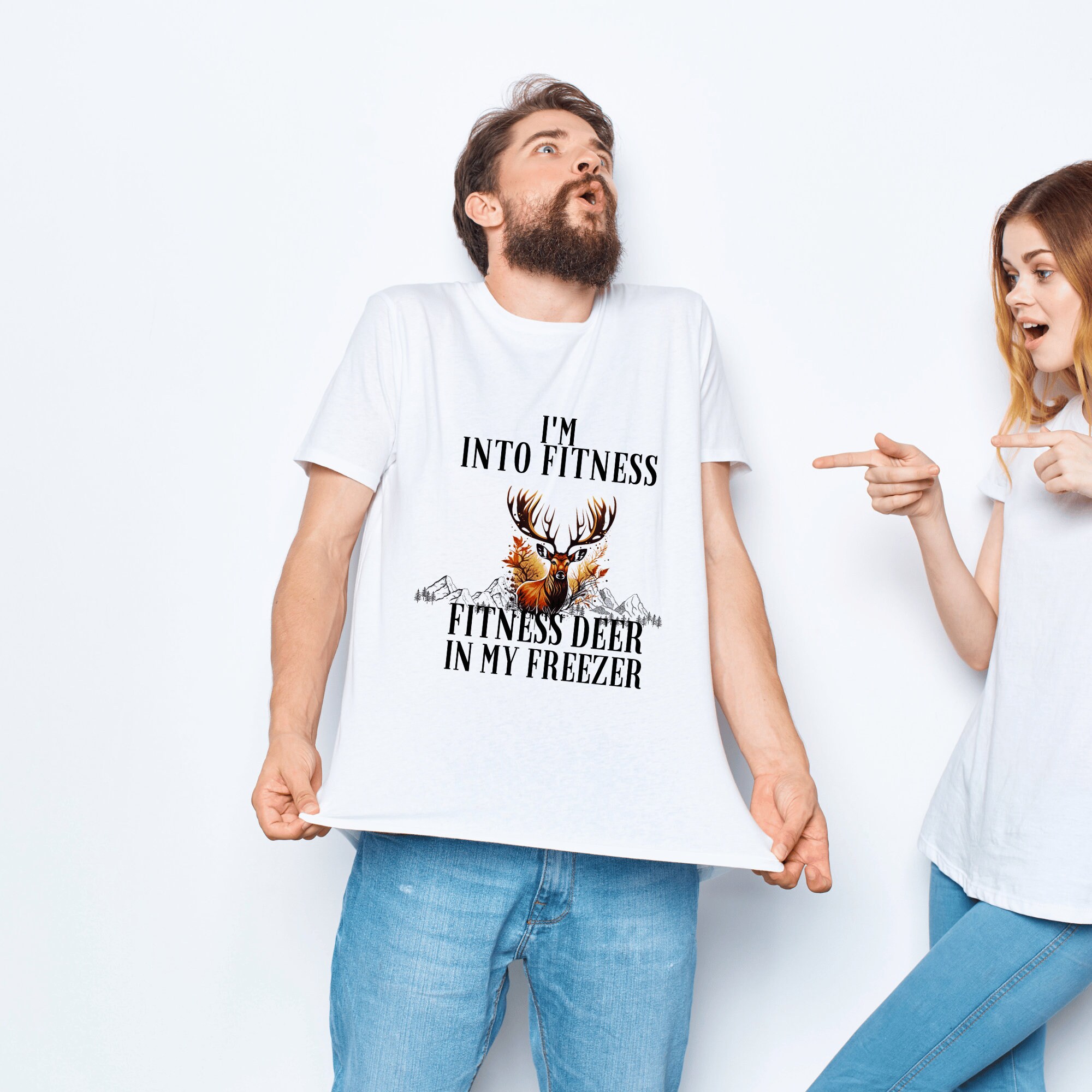 I'm Into Fitness Deer PNG, Rural Hunting, Deer Design, PNG, Sports Game ...