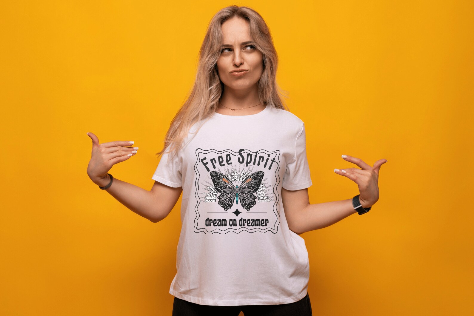 Free Spirit PNG Dreaming on Dreamers Png. Butterfly PNG Boho Png Retro ...