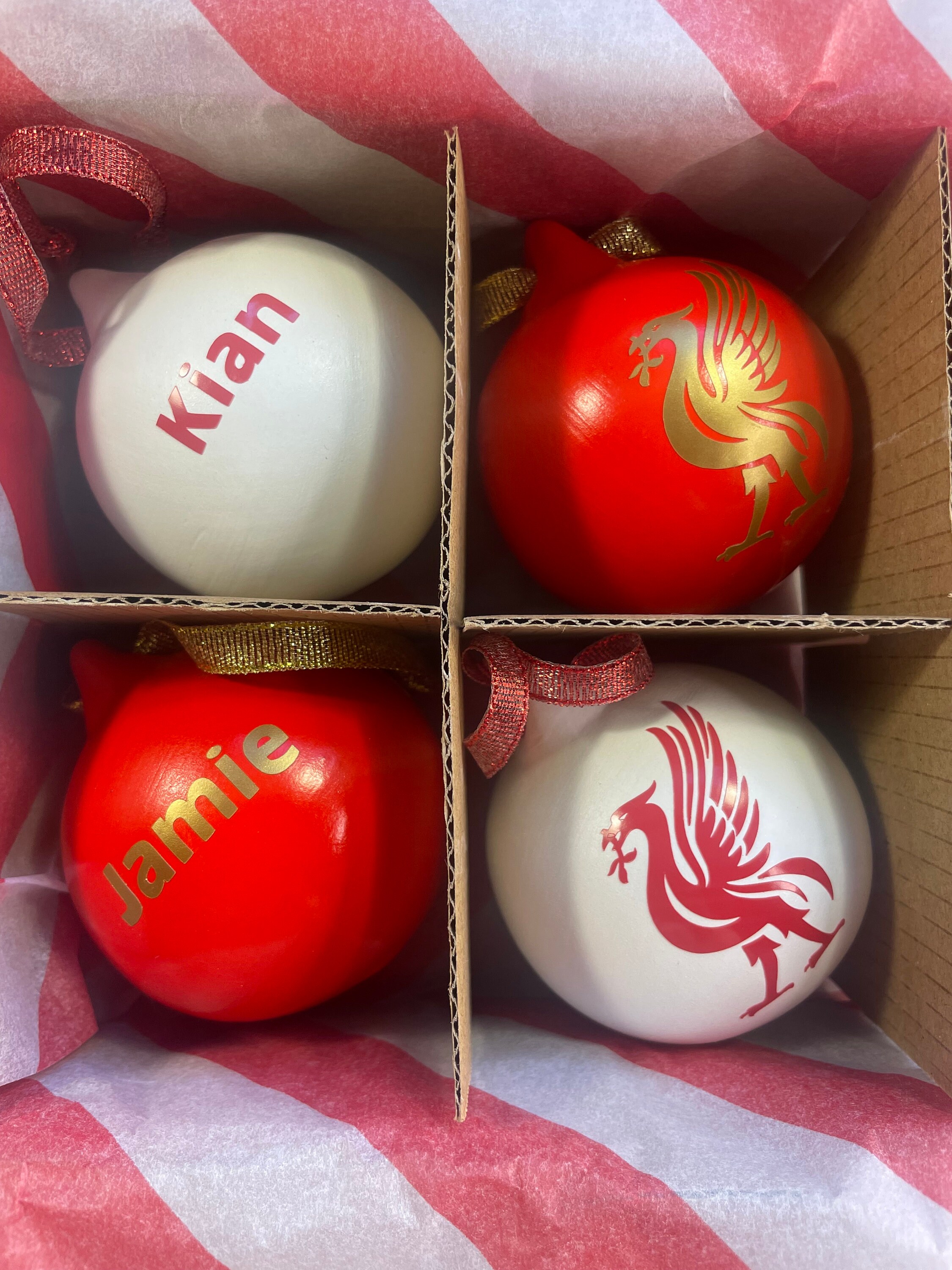 Luxury Liverpool Inspired Christmas Bauble / Personalised / - Etsy UK