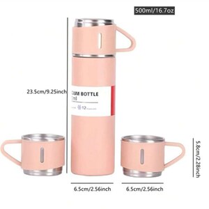 Light Pink Vacuum Bottle / Flask Set Can Be Personalised - Etsy
