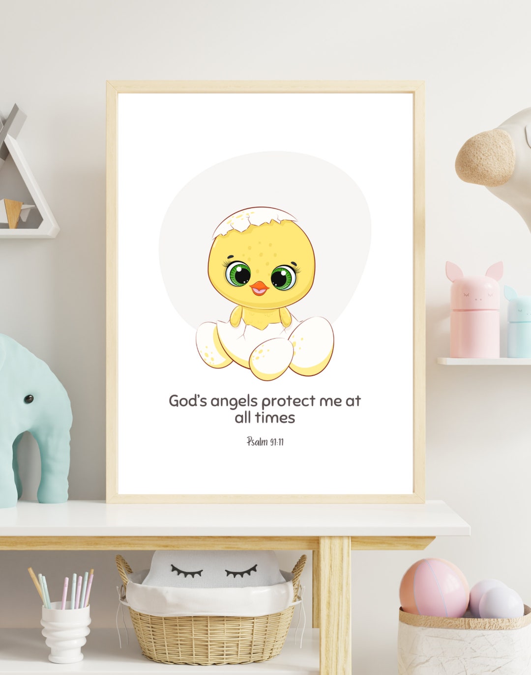 Farm Animal Bible Verse Printable Wall Art for Nursery - Etsy