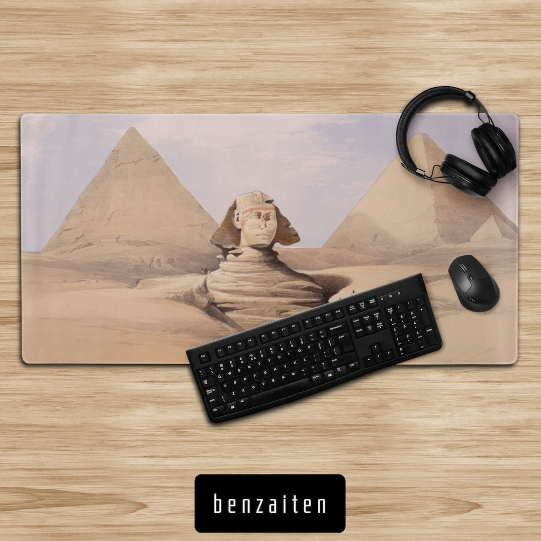 The Great Sphinx and the Pyramids of Giza by David Roberts Gaming Mouse ...