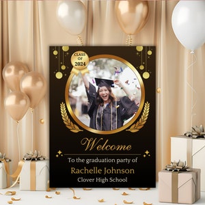 Graduation Party Welcome Sign Template, Graduation Welcome Poster ...