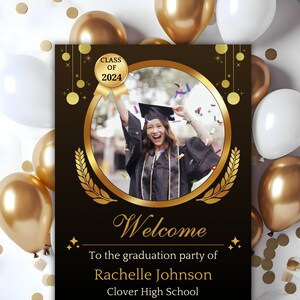 Graduation Party Welcome Sign Template, Graduation Welcome Poster ...