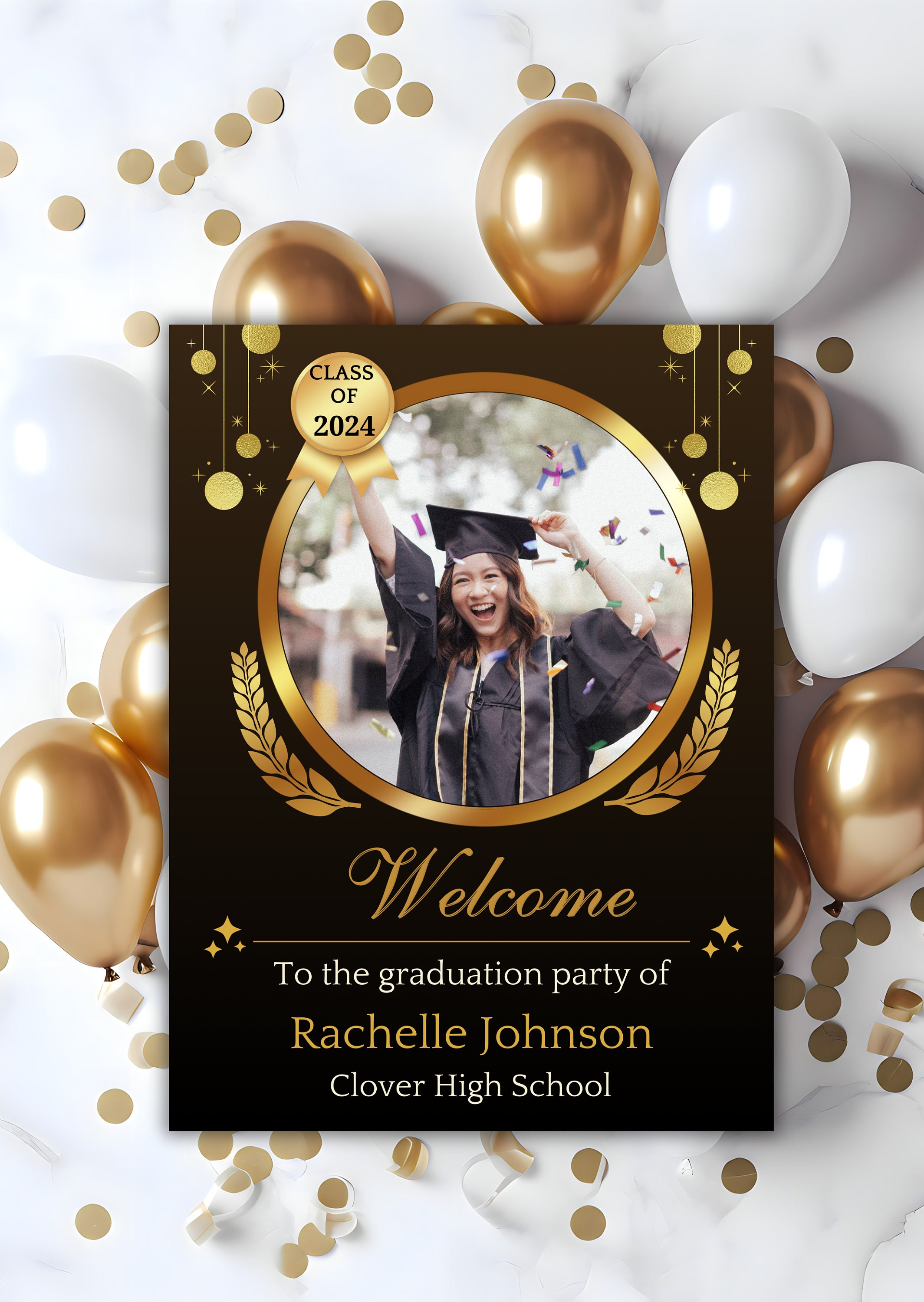 Graduation Party Welcome Sign Template, Graduation Welcome Poster ...