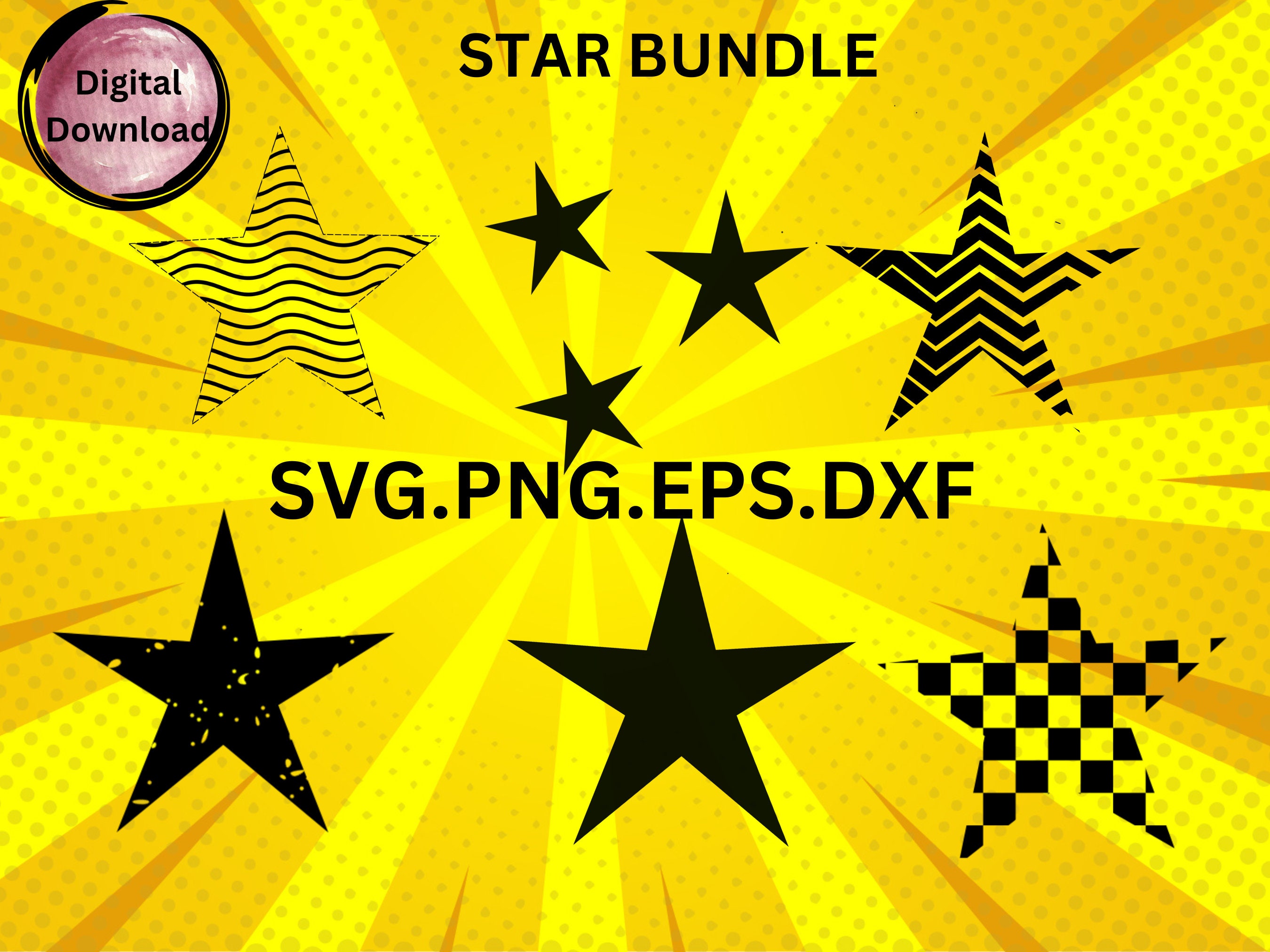 Star SVG Bundle POD Bundle Design Bundle - Etsy