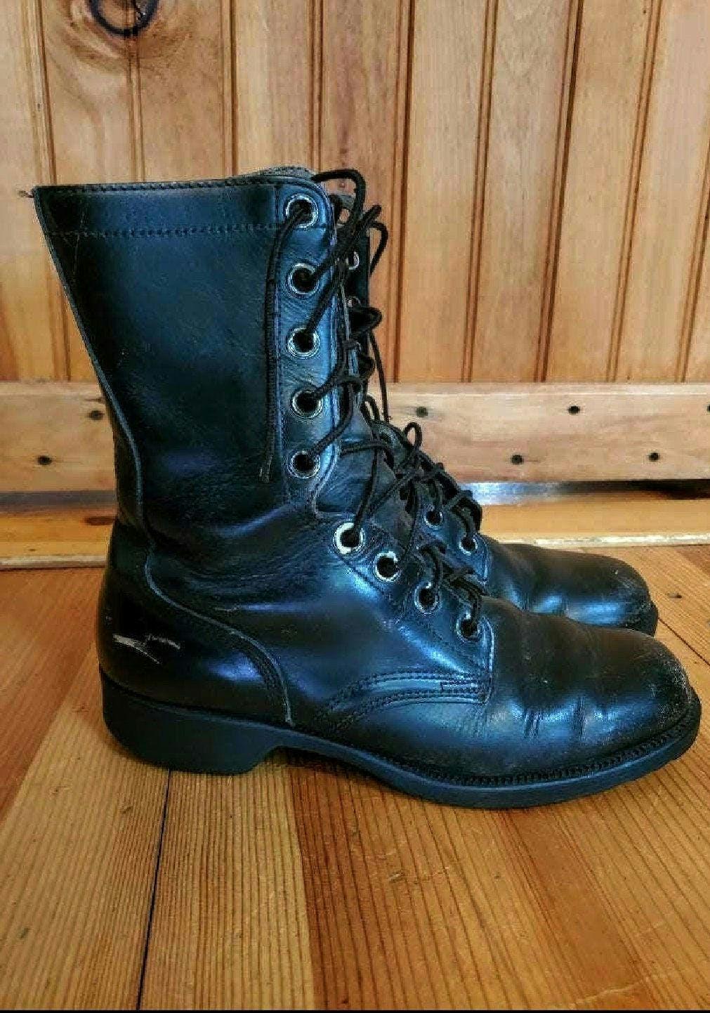 NOT FOR SALE! Size 5R Men's Vintage 70's Military Jump Black Leather ...