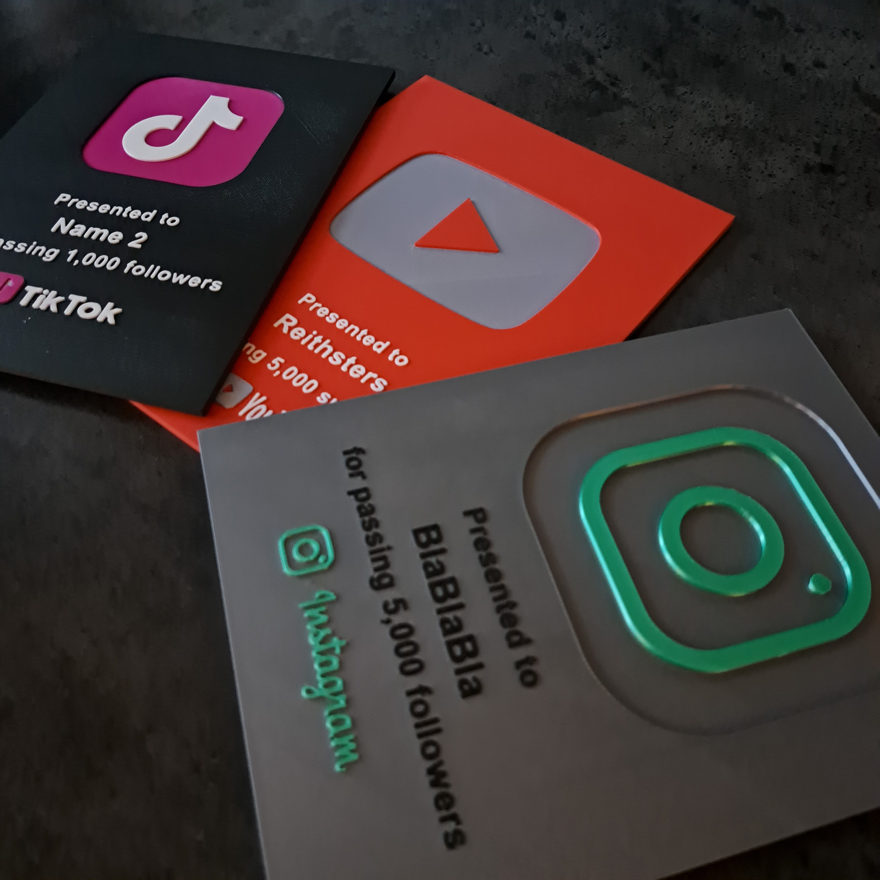 Youtube Play Button Creator Award personalized - Etsy