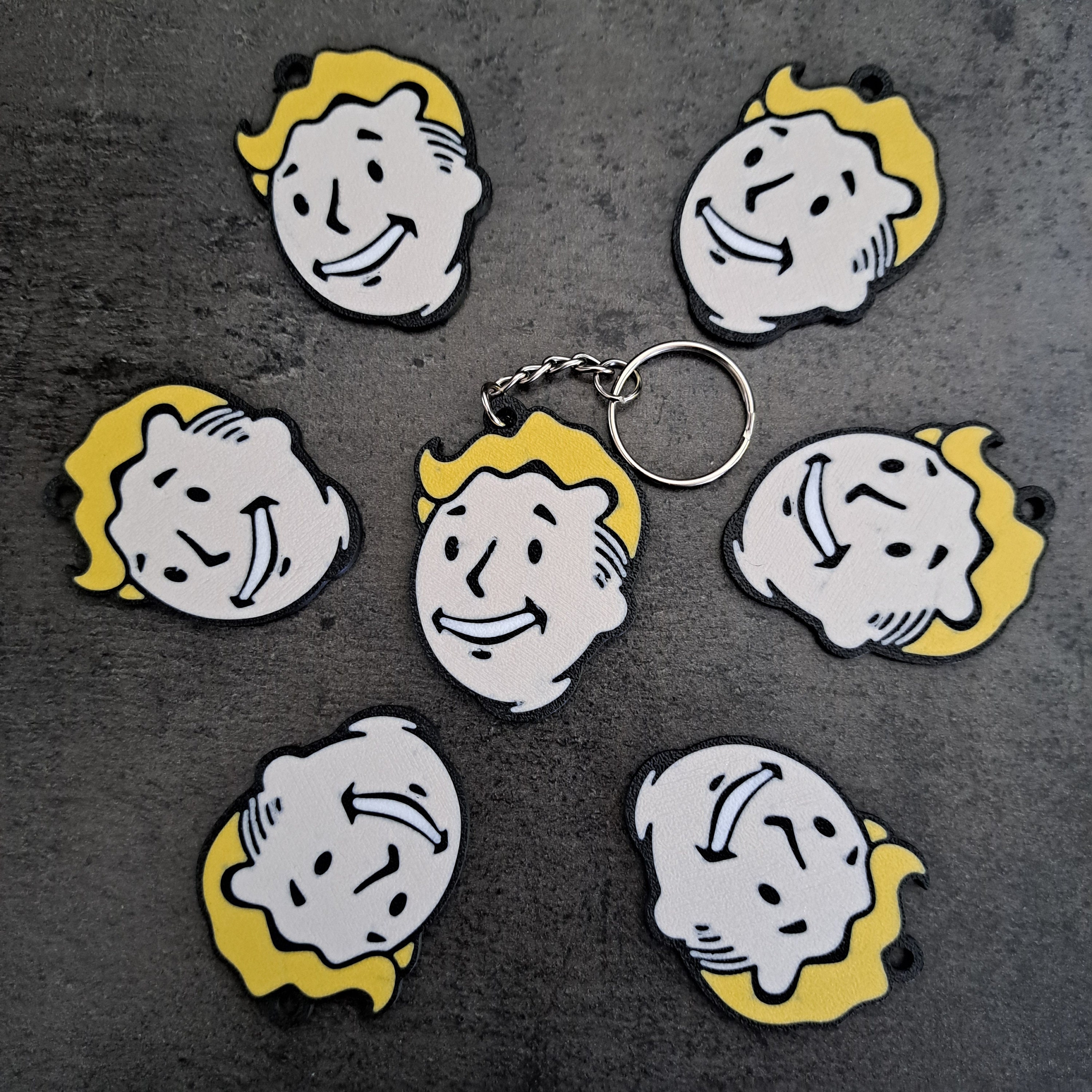 Vault Boy Head Fallout Keychain - Etsy