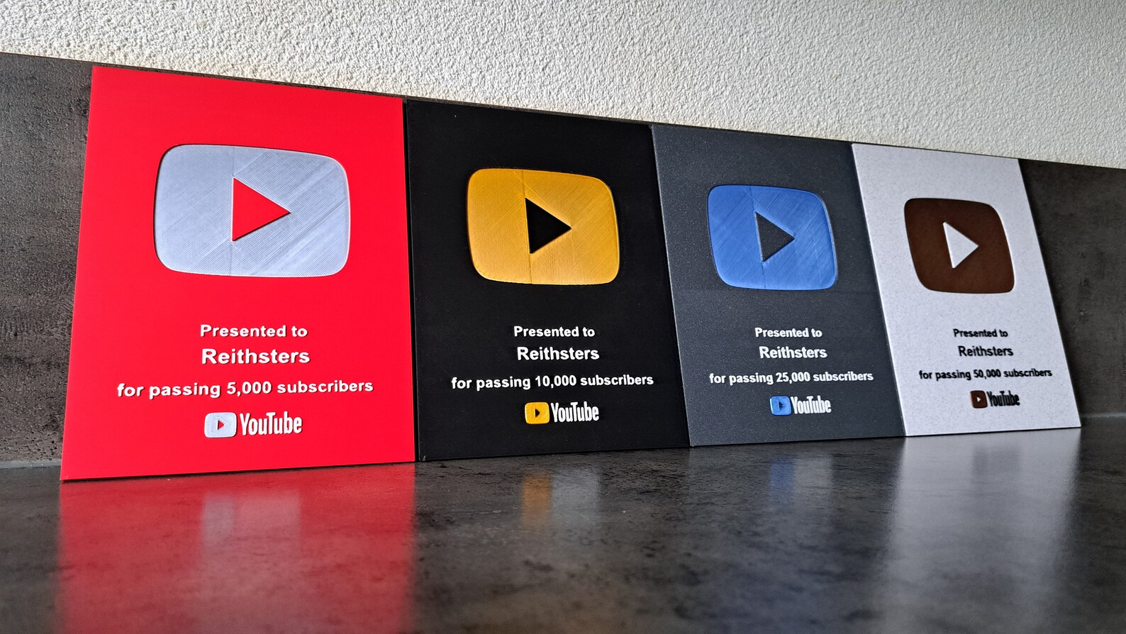 Youtube Play Button Creator Award personalized - Etsy