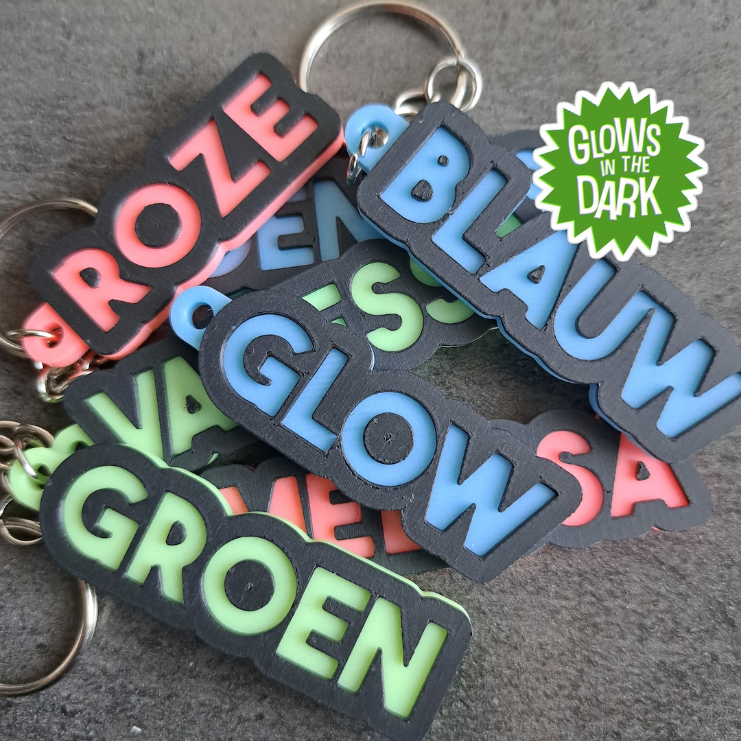 Glow Name Keychain personalized - Etsy