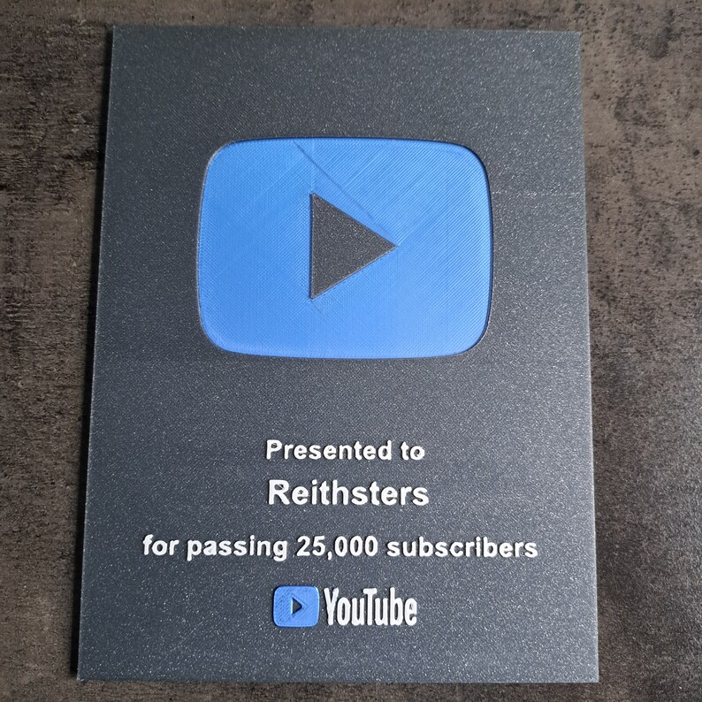 Youtube Play Button Creator Award personalized - Etsy