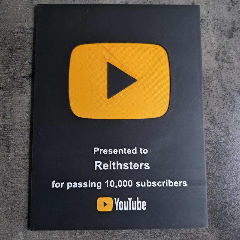 Youtube Play Button Creator Award personalized - Etsy