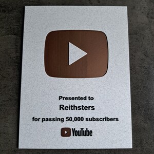 Youtube Play Button Creator Award personalized - Etsy