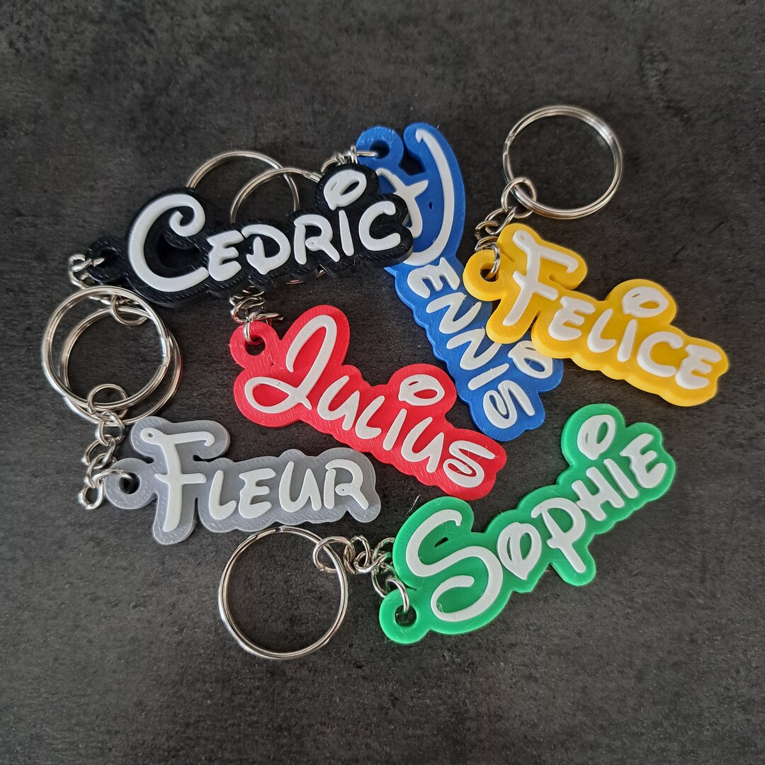 Disney Themed Name Keychain (personalized) - Etsy
