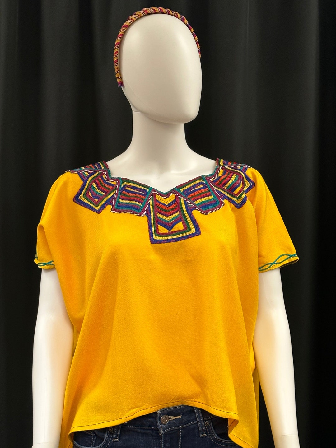 Women's Guatemalan Embroidered Huipil Blouse - Etsy