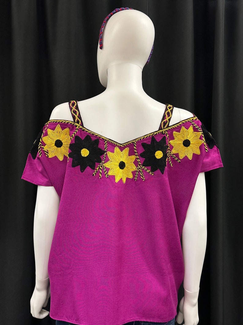 Women's Guatemalan Embroidered Huipil Blouse With Straps - Etsy