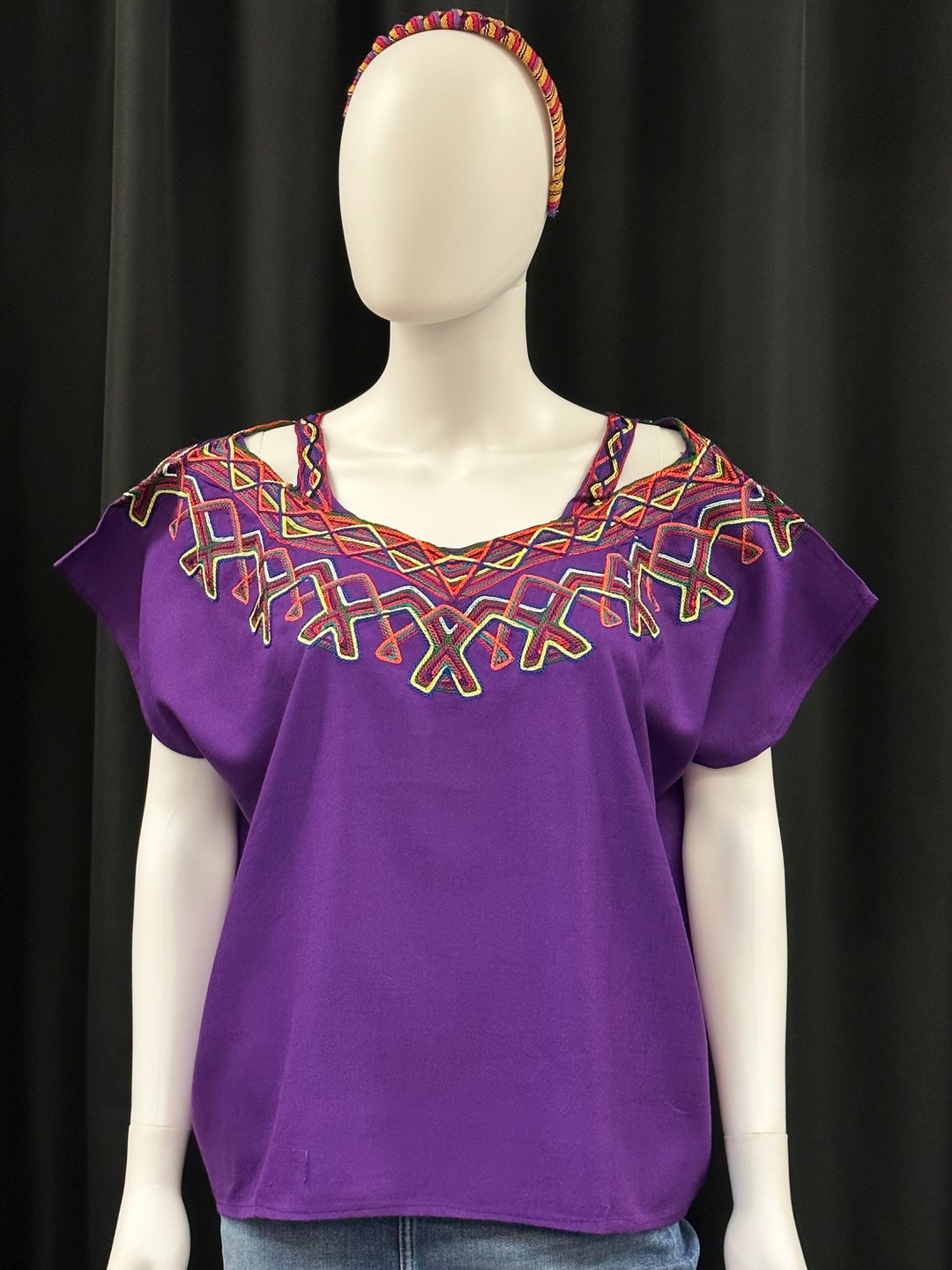 Women's Guatemalan Embroidered Huipil Blouse - Etsy